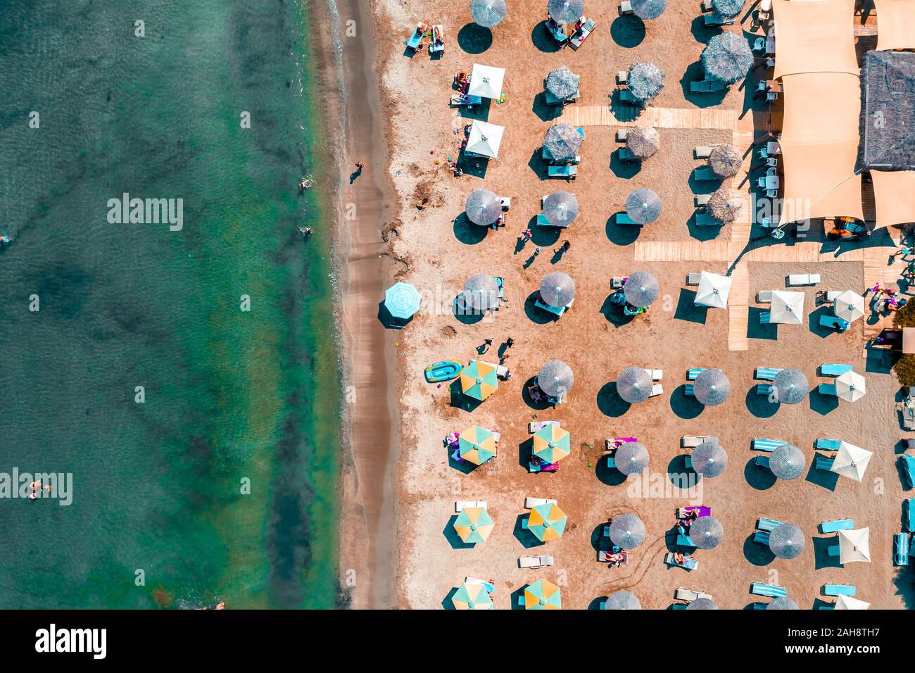 Overhead view of Alaminos beach. Larnaca District, Cyprus Stock Photo ...