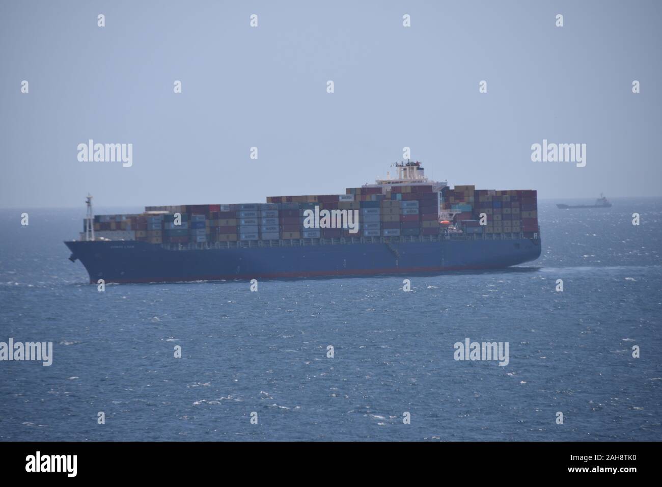 Container Ship IMO: 9222285 Conti Lyon off Gibraltar Stock Photo - Alamy