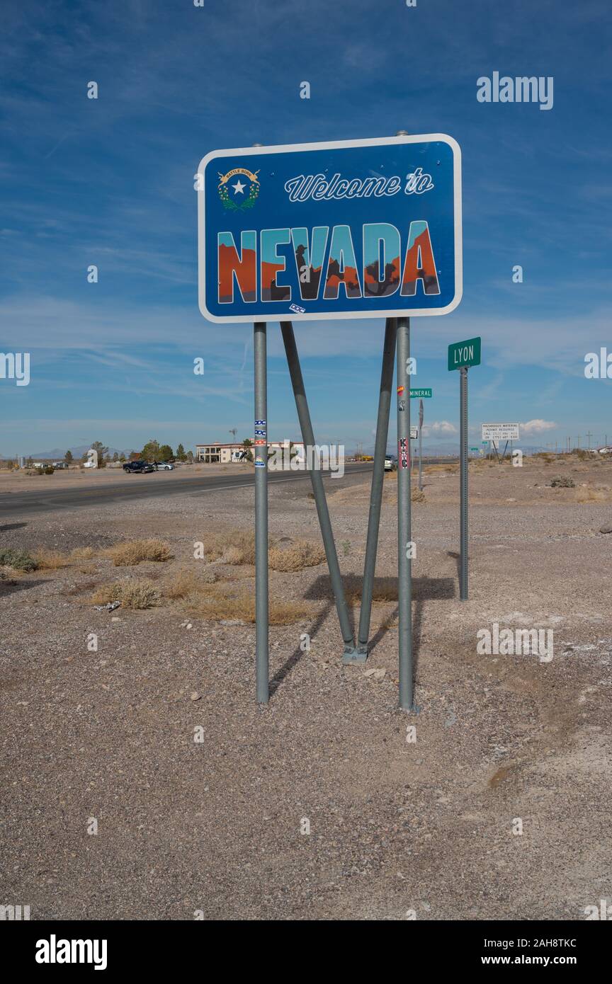 Welcome to Nevada sign Stock Photo - Alamy