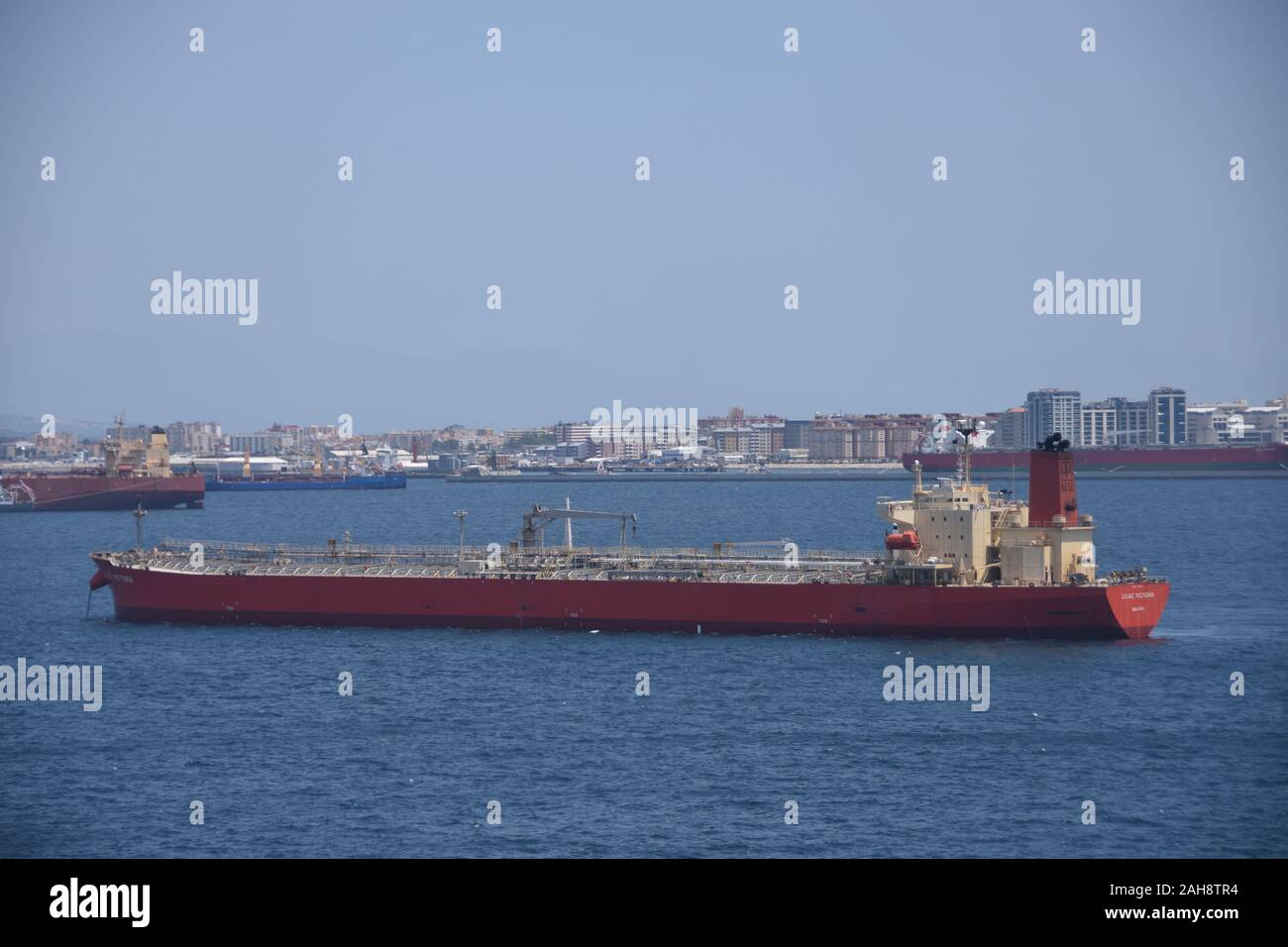 Oil Tanker And Gibraltar High Resolution Stock Photography and Images ...