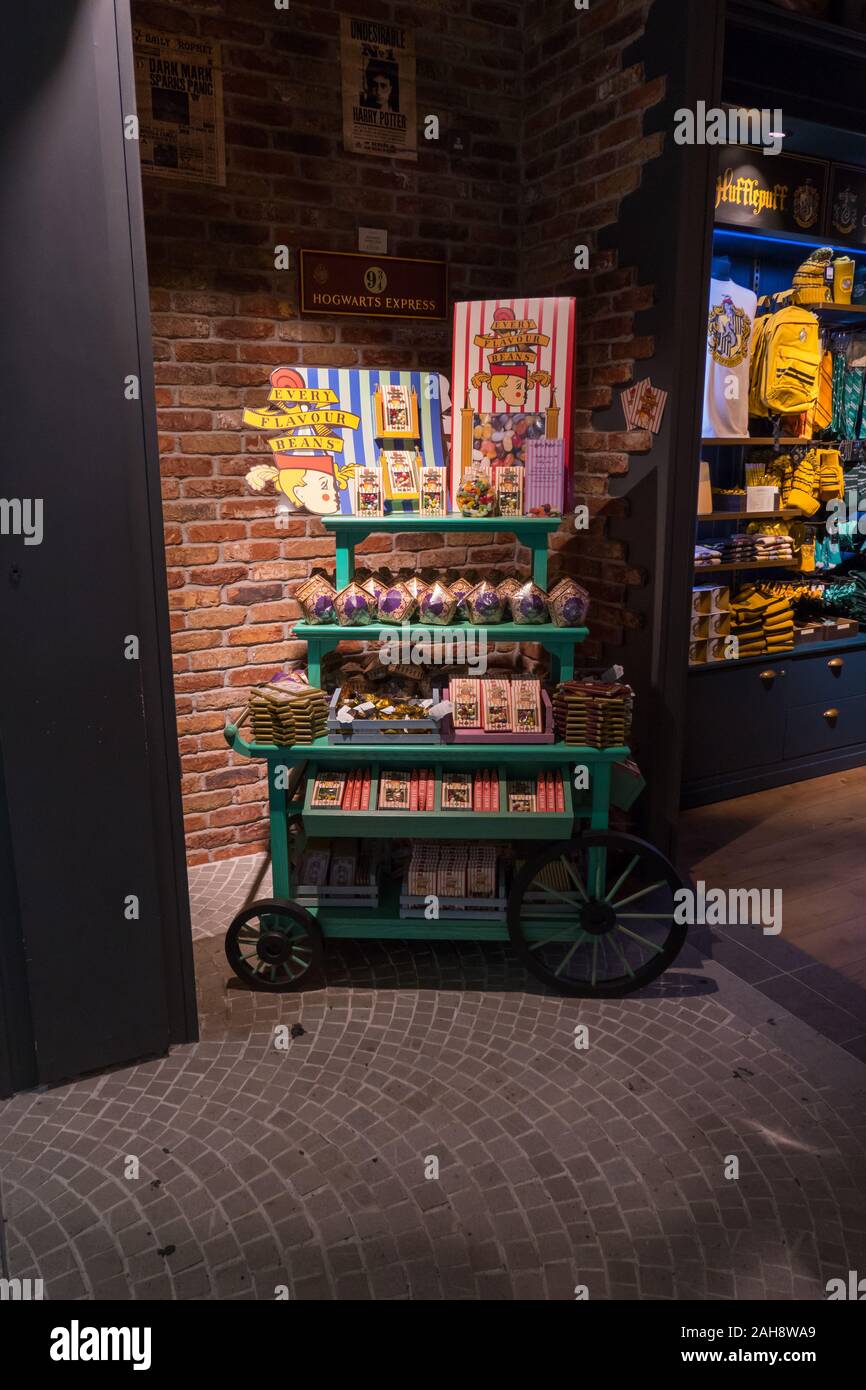 Every flavor beans cart in the Harry Potter store in London Heathrow ...