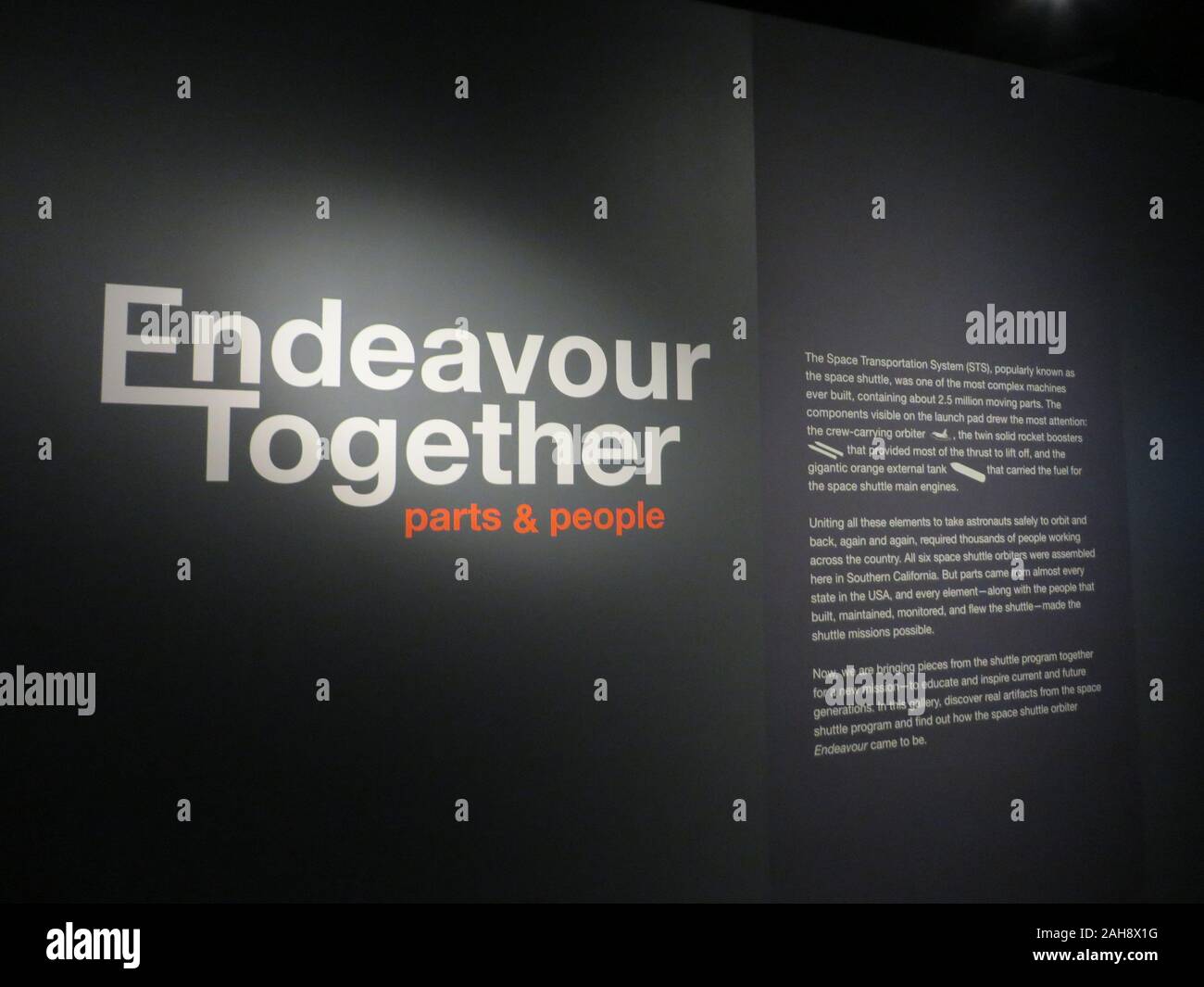 Endeavour Together exhibition in the California Science Center Stock ...