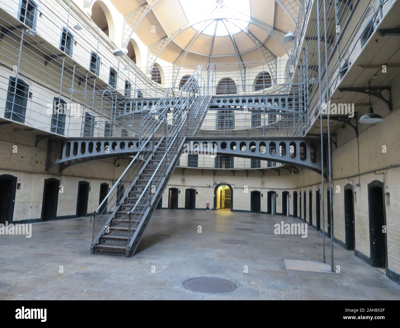 Main hall of Kilmainham Gaol - former prison complex turned into a ...