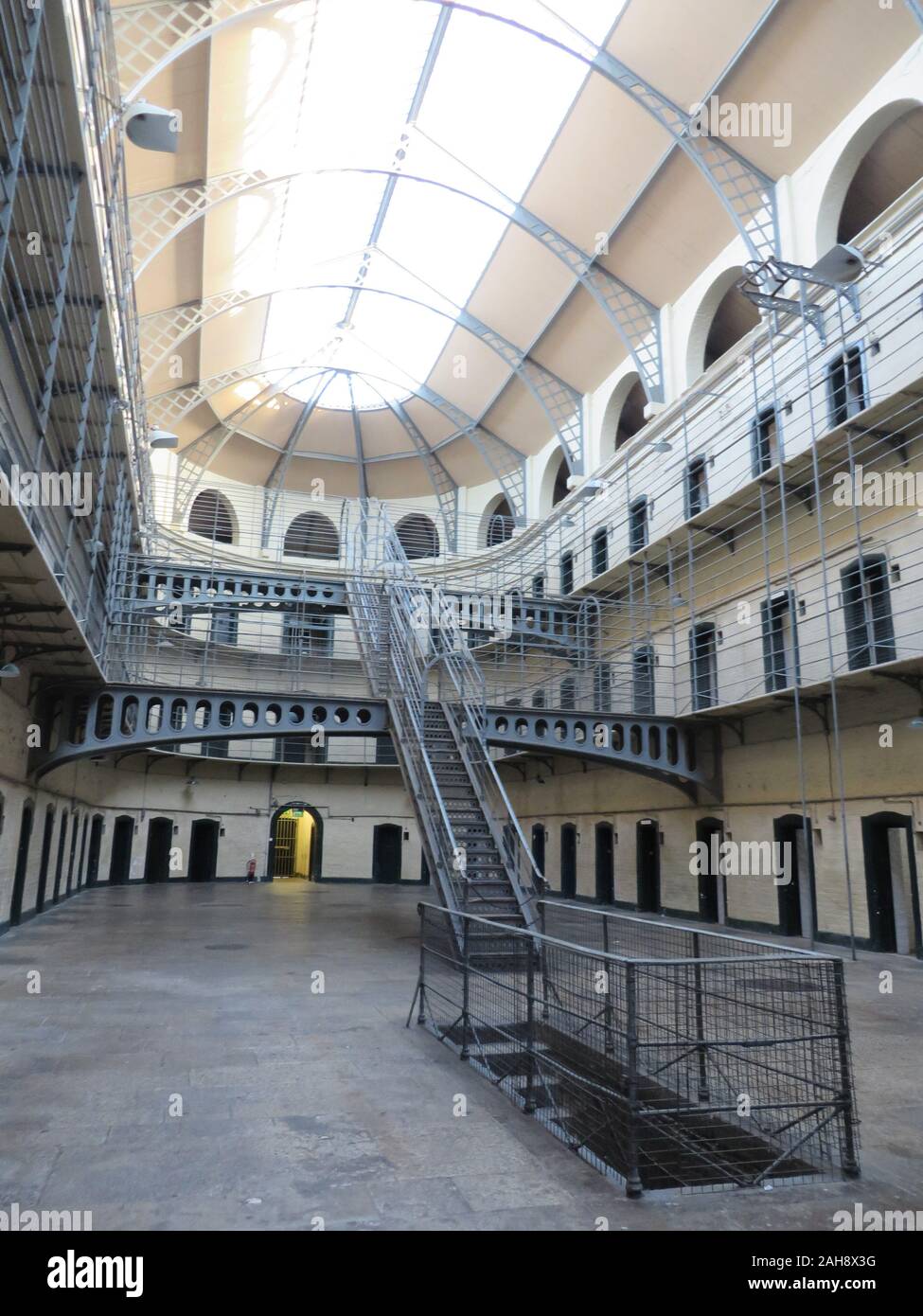 Main hall of Kilmainham Gaol - former prison complex turned into a ...