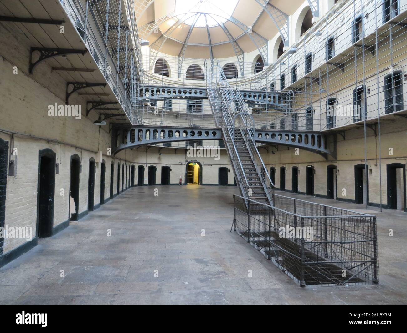 Main hall of Kilmainham Gaol - former prison complex turned into a ...