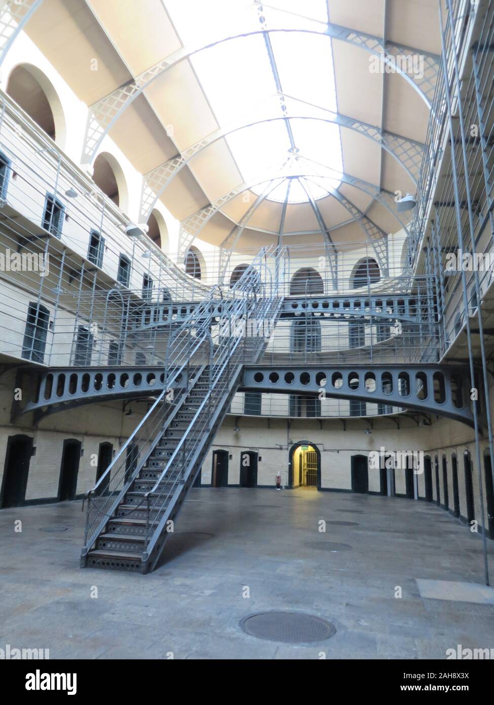 Main hall of Kilmainham Gaol - former prison complex turned into a ...