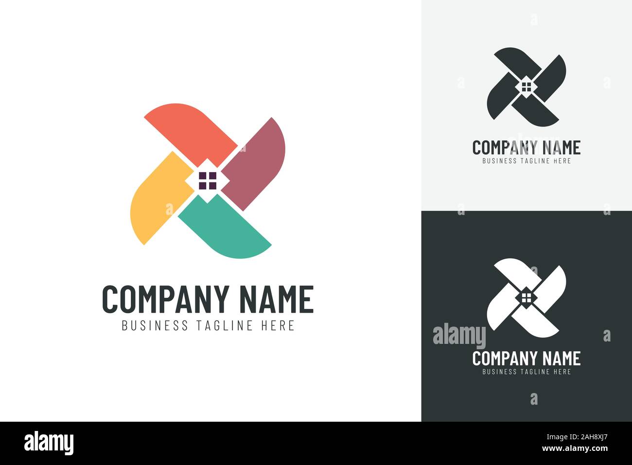 Home Real Estate Rental Company Sign Logo Stock Vector Image & Art - Alamy