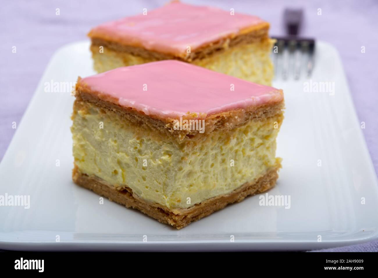 Tompoes or tompouce, iconic pastry in Netherlands and Belgium made from ...