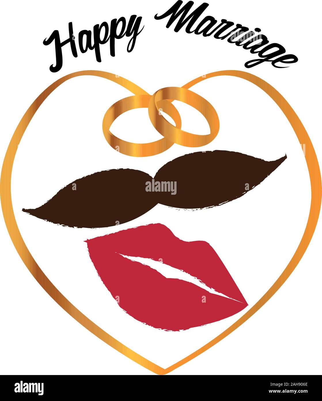 Happy marriage illustration Stock Vector Image & Art - Alamy