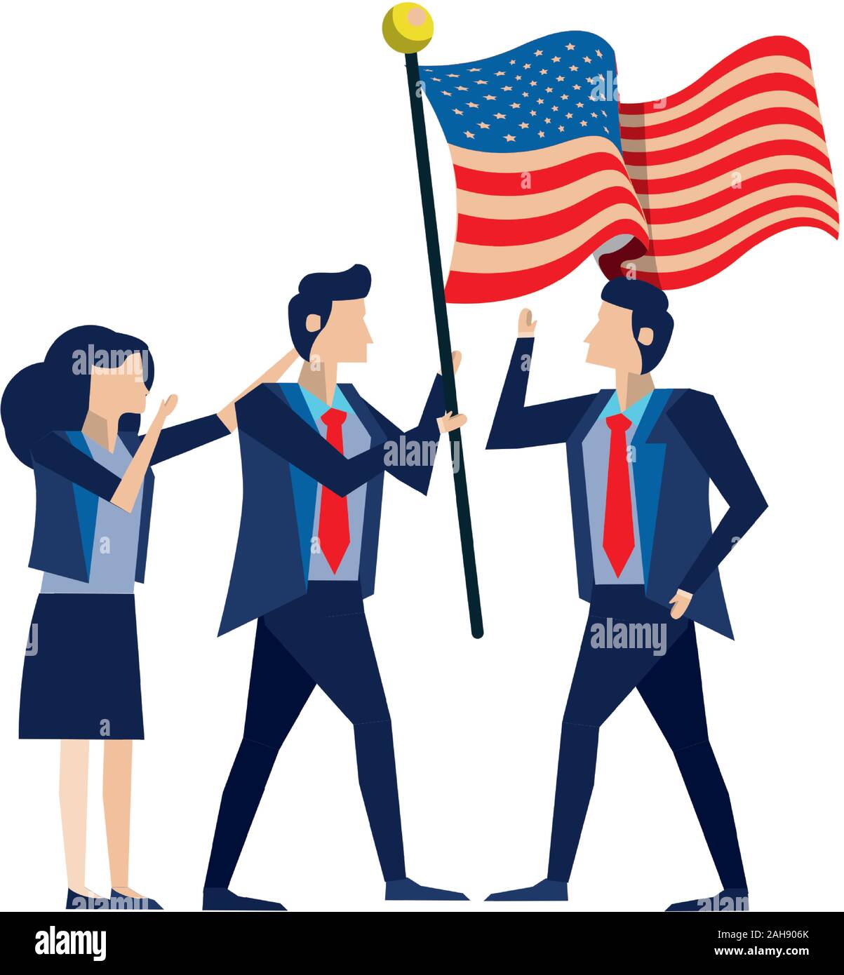 Woman american flag patriotism Stock Vector Images - Alamy