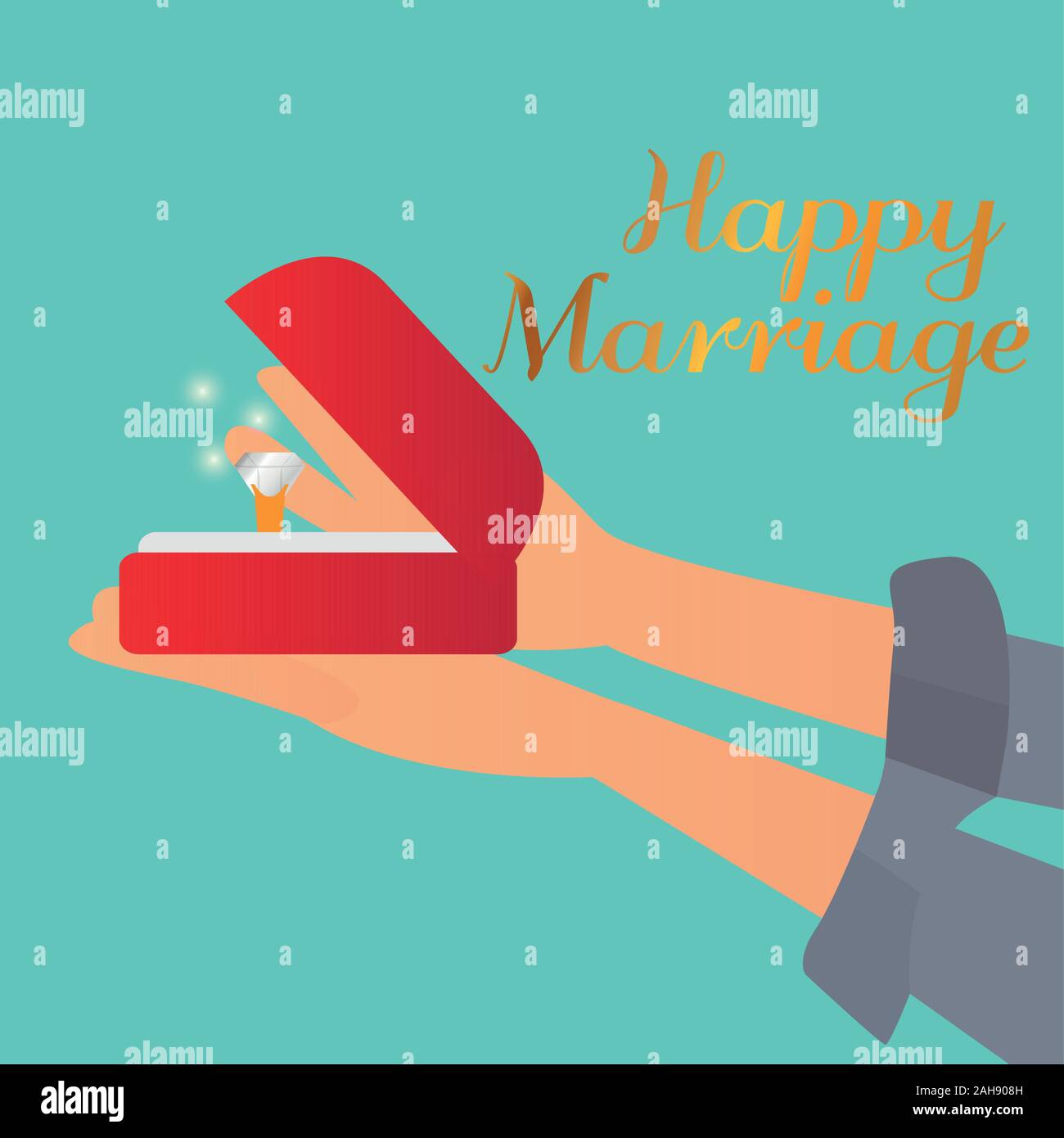 Happy marriage illustration Stock Vector Image & Art - Alamy