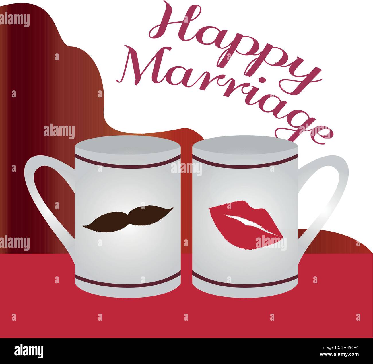Happy marriage illustration Stock Vector Image & Art - Alamy