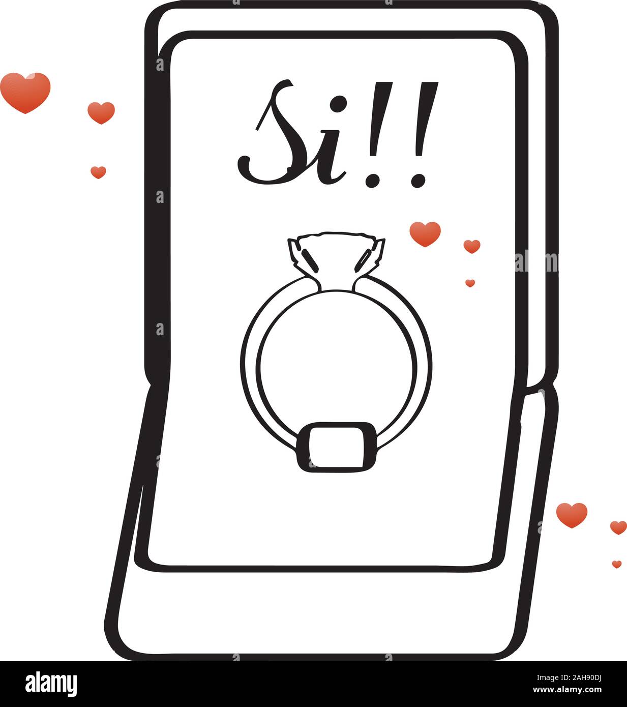 Ring in box wedding Stock Vector Images - Alamy