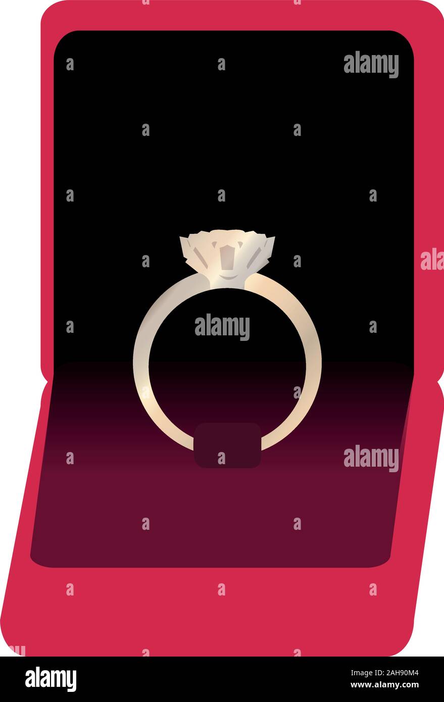 Ring in box wedding Stock Vector Images - Alamy