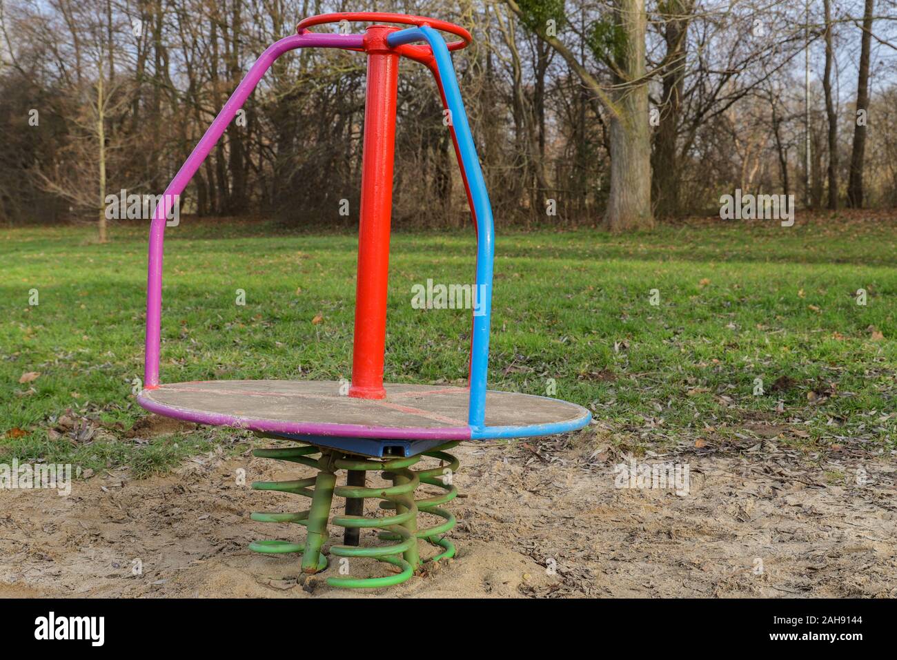 Playground with seesaw hi-res stock photography and images - Alamy