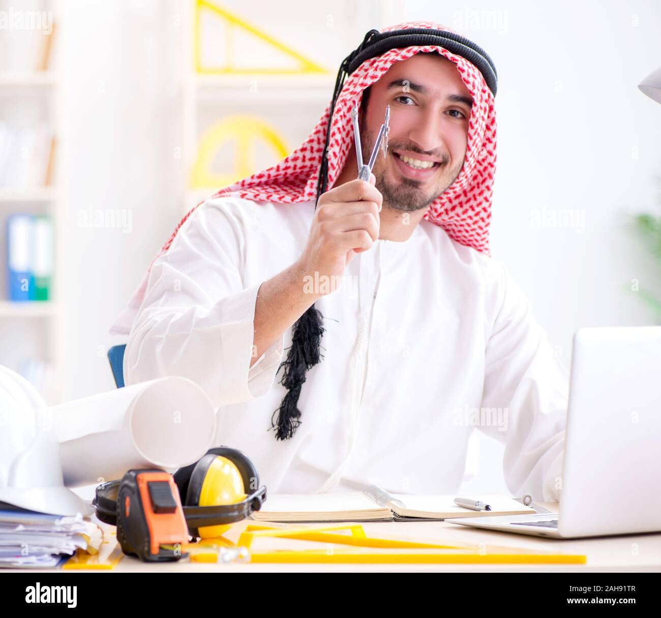 The arab engineer working on new project Stock Photo - Alamy