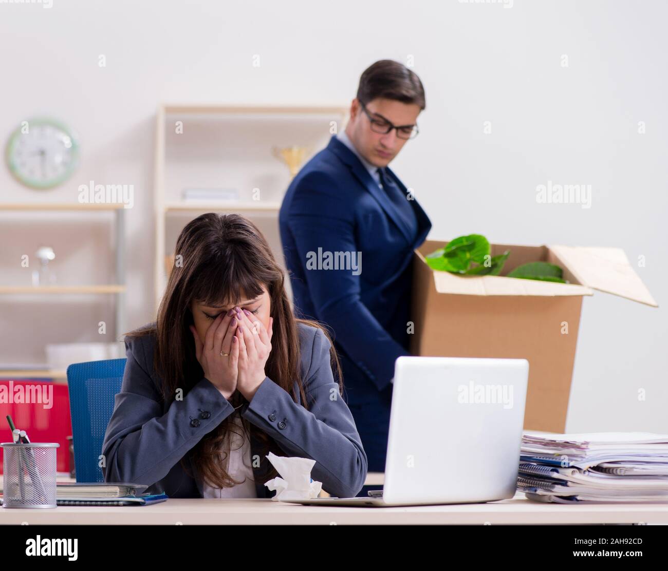 The person being fired from his work Stock Photo - Alamy