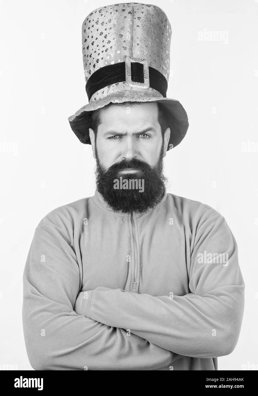 Wearing Shamrock Black and White Stock Photos & Images - Alamy