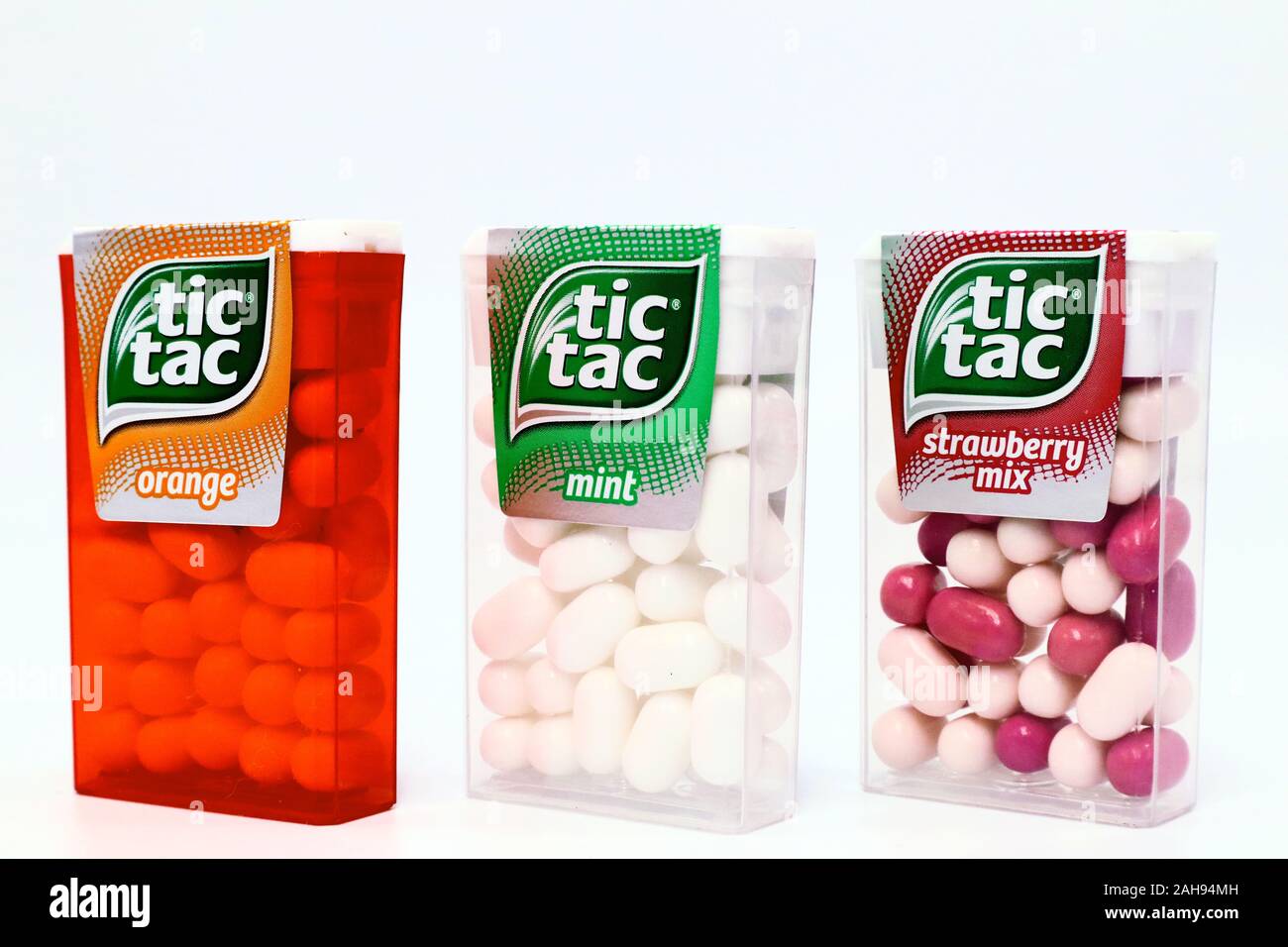 TIC TAC Mint, Orange and Strawberry mix candies. Tic Tac is a brand of ...