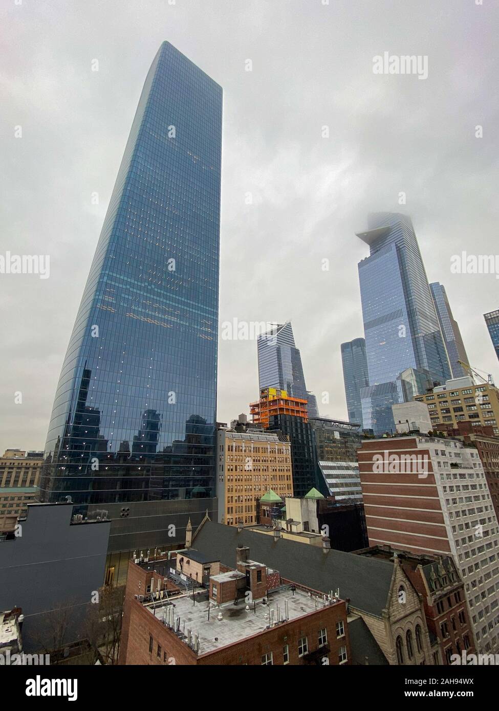 New York City - Dec 13, 2019: Modern high-rises in Hudson Yards, New ...