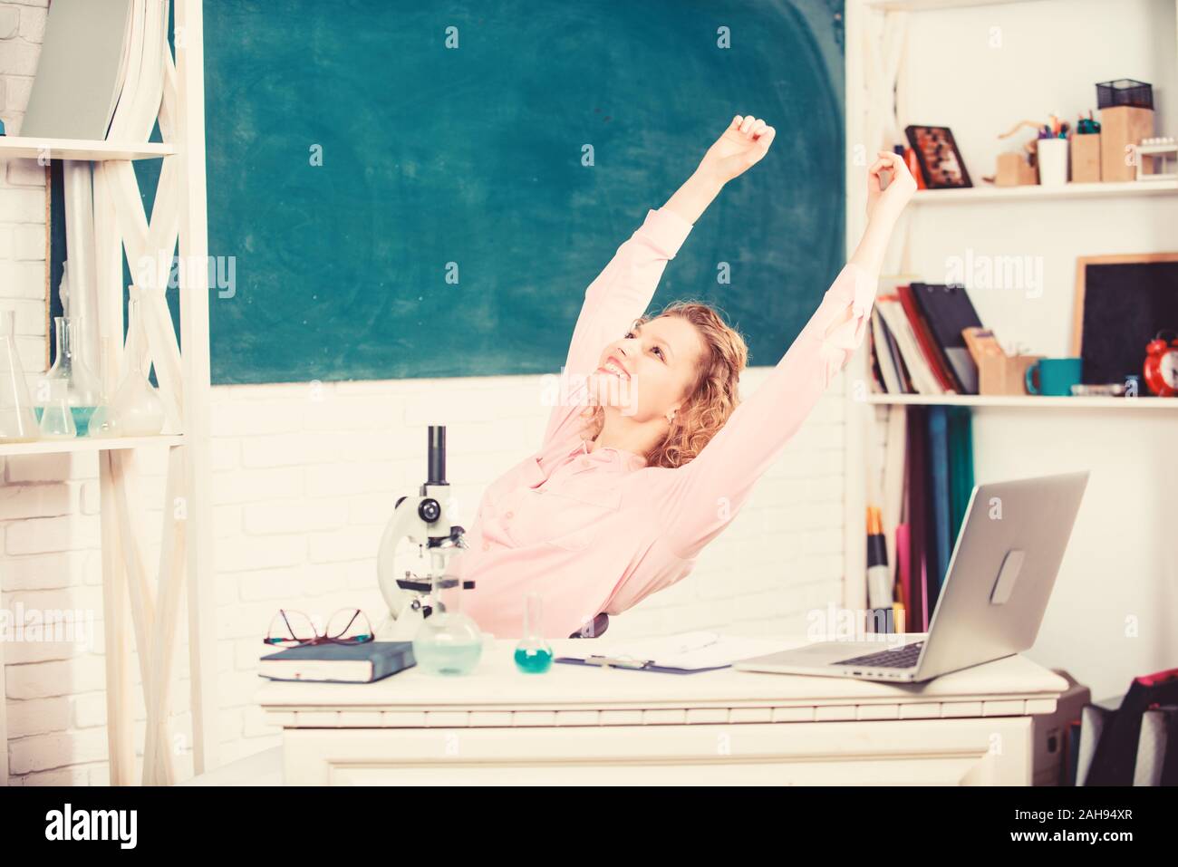 Just relax. Find way to relax at workplace. School pedagogue occupation ...