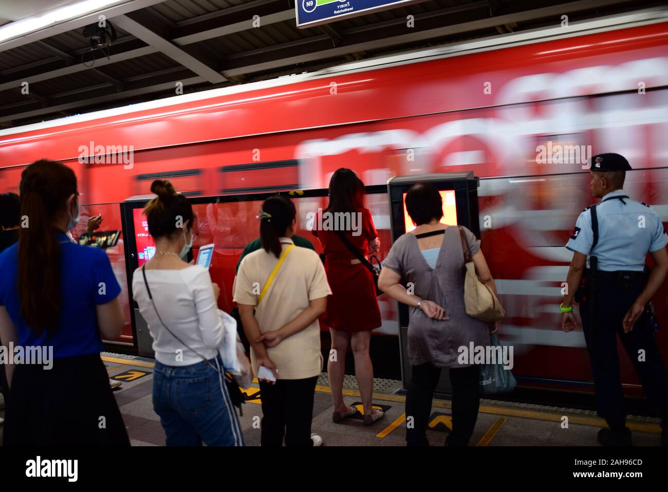 Travel by BTS train in Bangkok, Thailand Stock Photo - Alamy