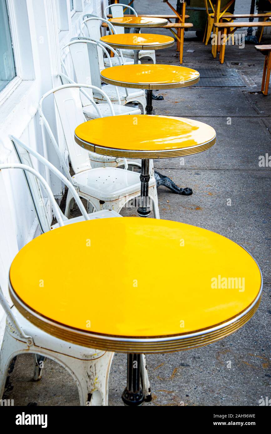 White and Yellow seats Stock Photo - Alamy