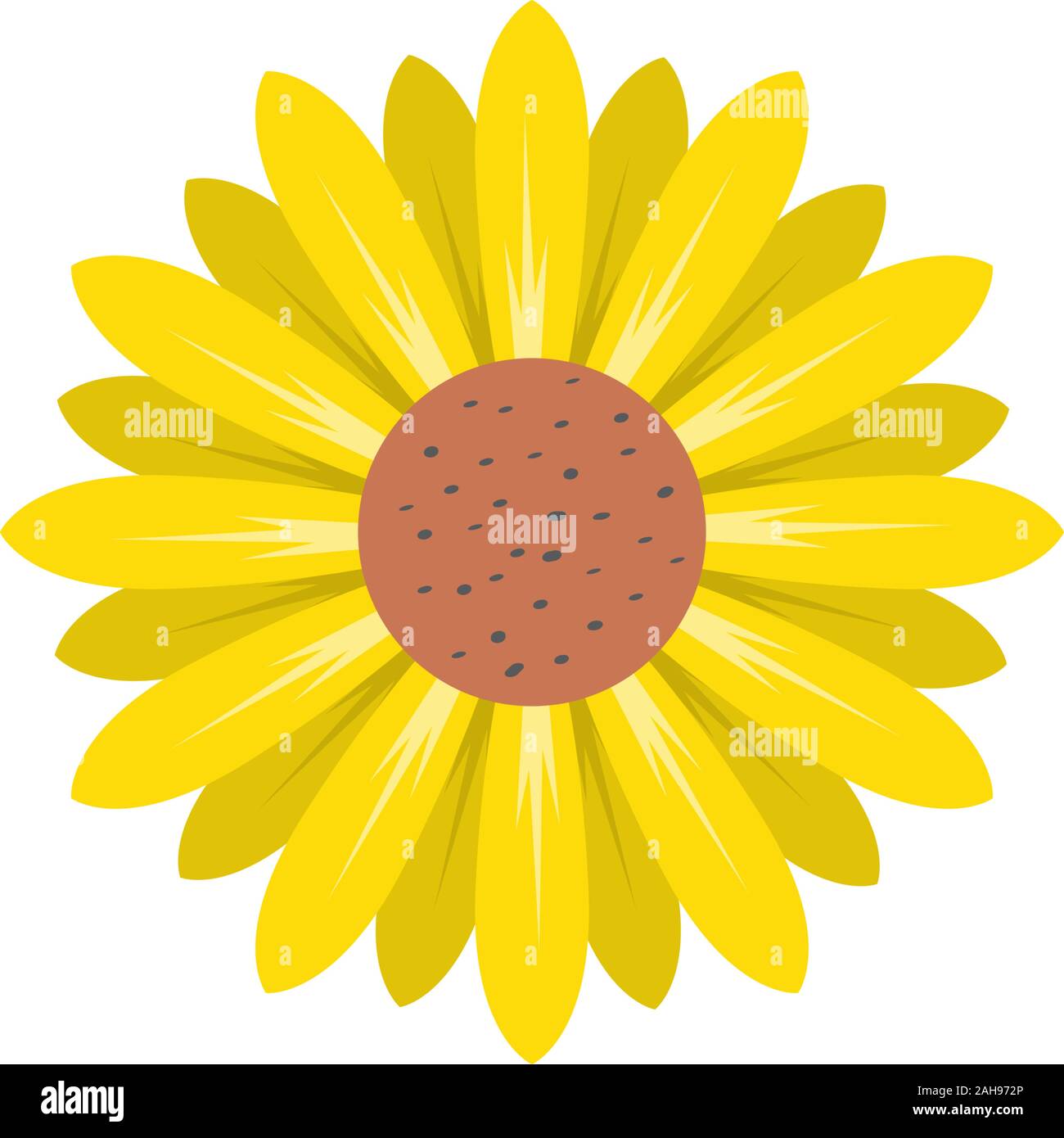 Yellow sunflower bud Stock Vector Images - Alamy