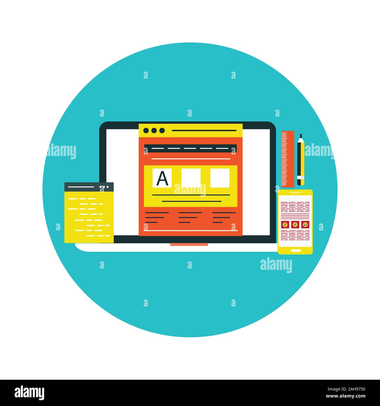 Responsive Web Design concept Stock Photo - Alamy