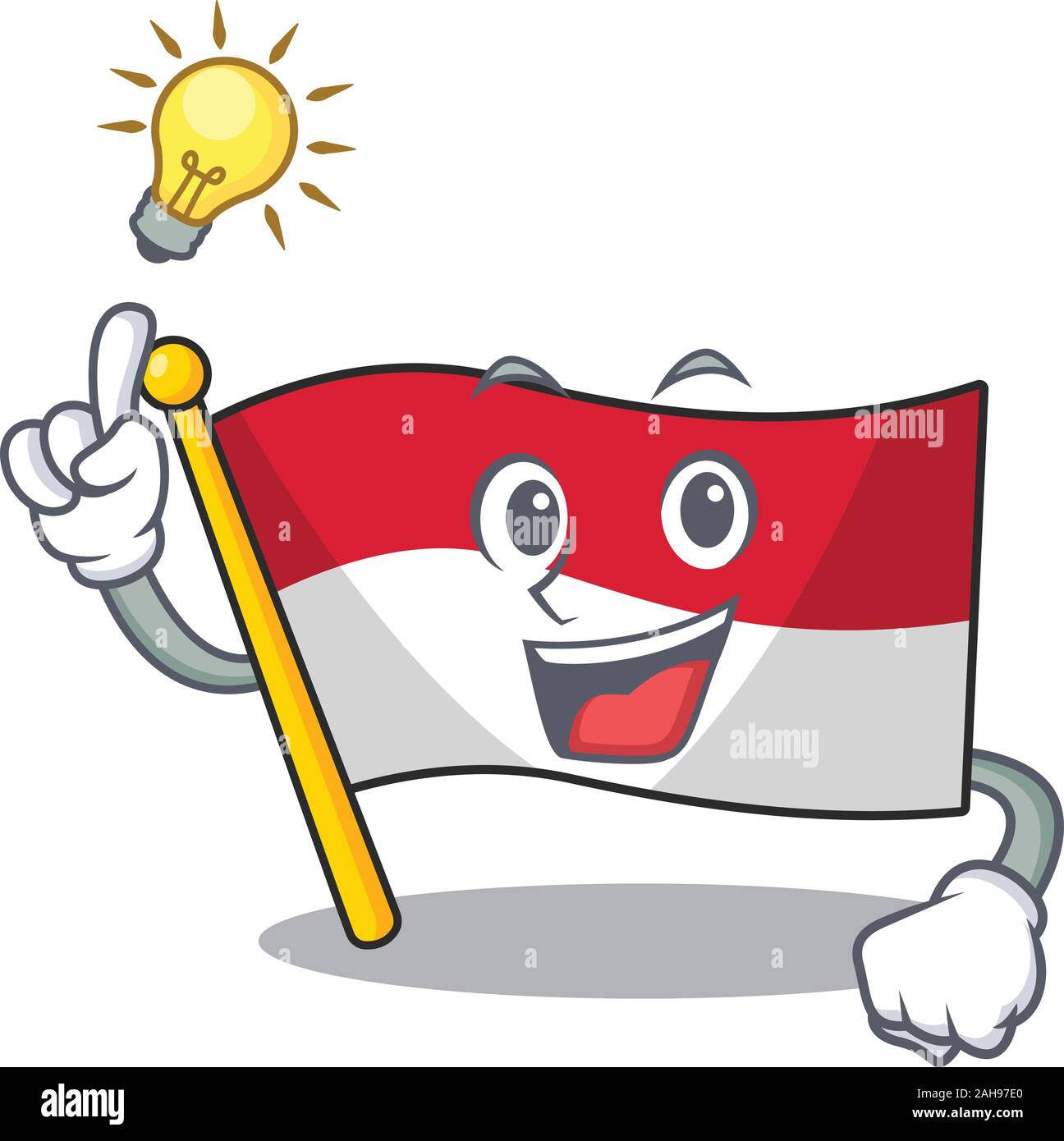 Have an idea flag monaco Scroll cartoon character design Stock Vector ...