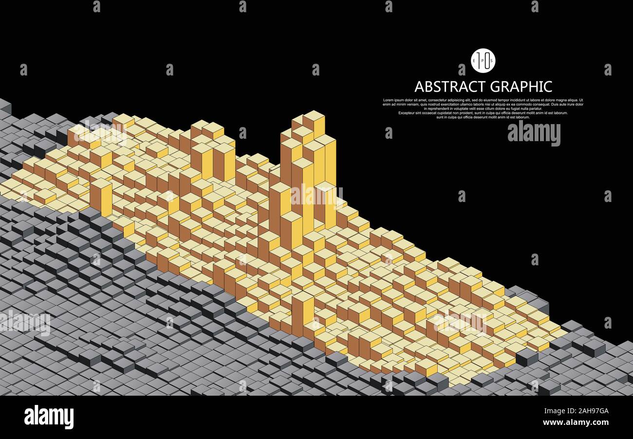 Matrix of countless blocks, big data, cloud computing, computer ...