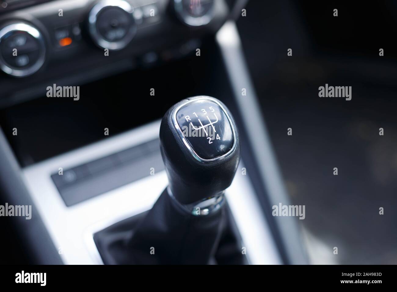 Citroen gear-lever on black background Gear lever in the car Stock ...