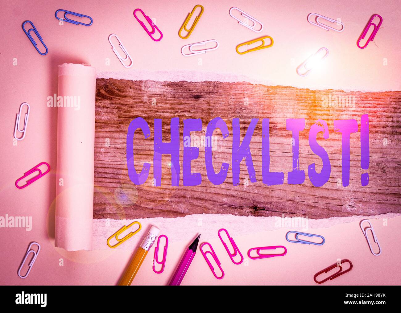Writing note showing Checklist. Business concept for list items ...