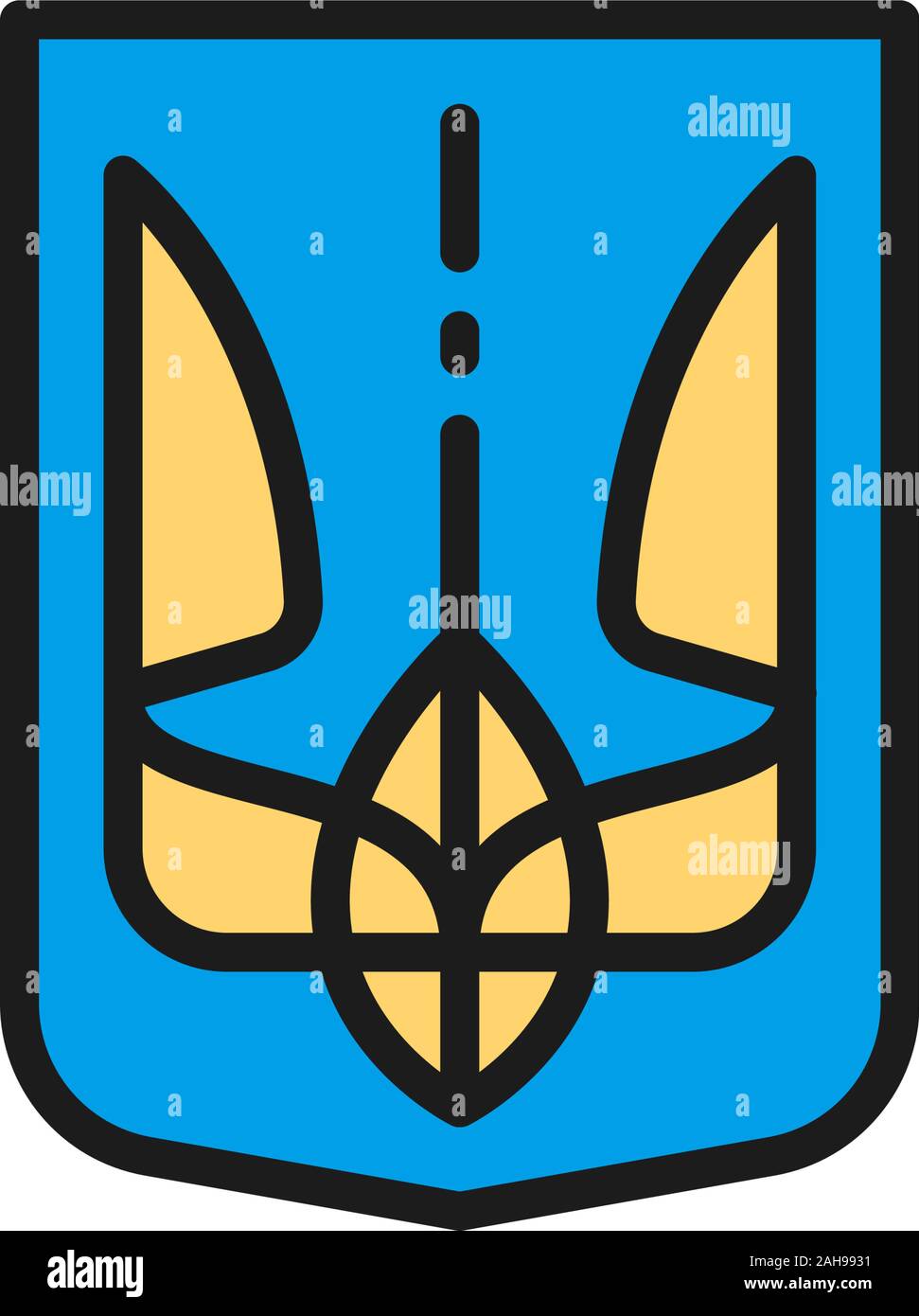 Ukraine trident Stock Vector Images - Alamy