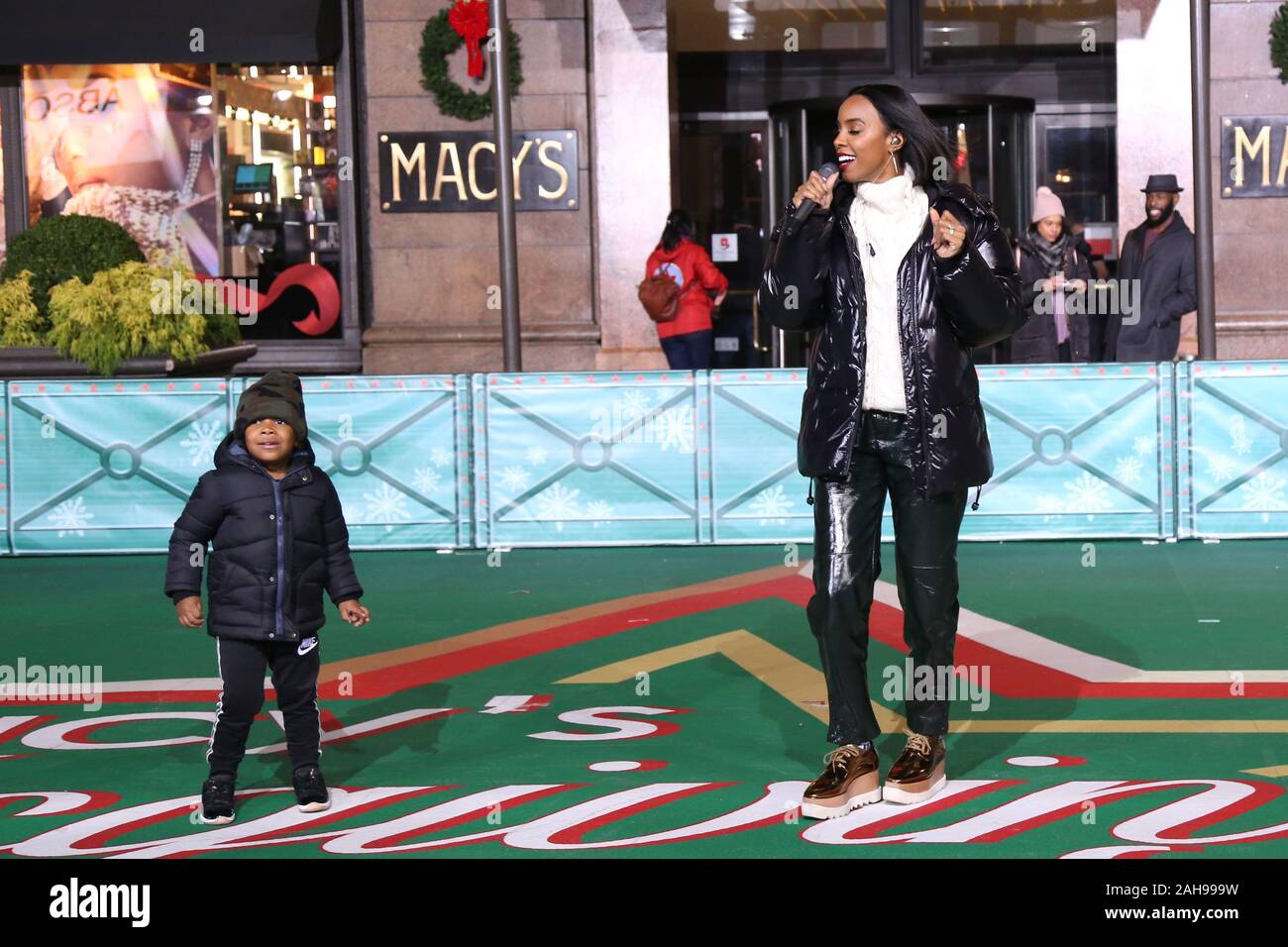The 93rd Macy's Thanksgiving Day Parade rehearsals, held outside Macy's ...