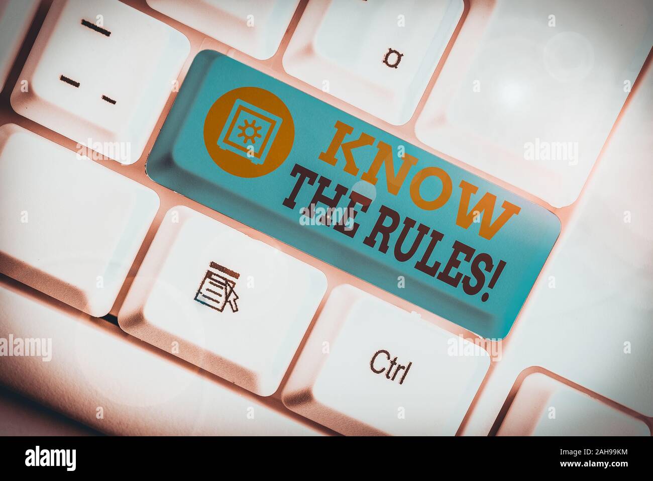 Text sign showing Know The Rules. Business photo text set explicit or ...