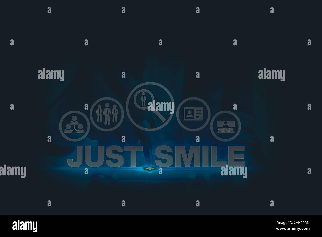 Handwriting text Just Smile. Conceptual photo assume a facial ...