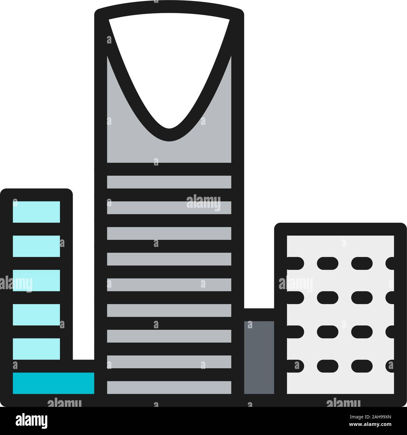 Kingdom centre tower riyadh Stock Vector Images - Alamy