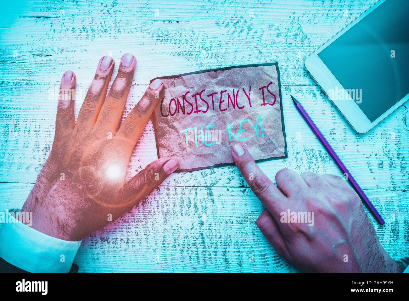 Handwriting text writing Consistency Is The Key. Conceptual photo by ...