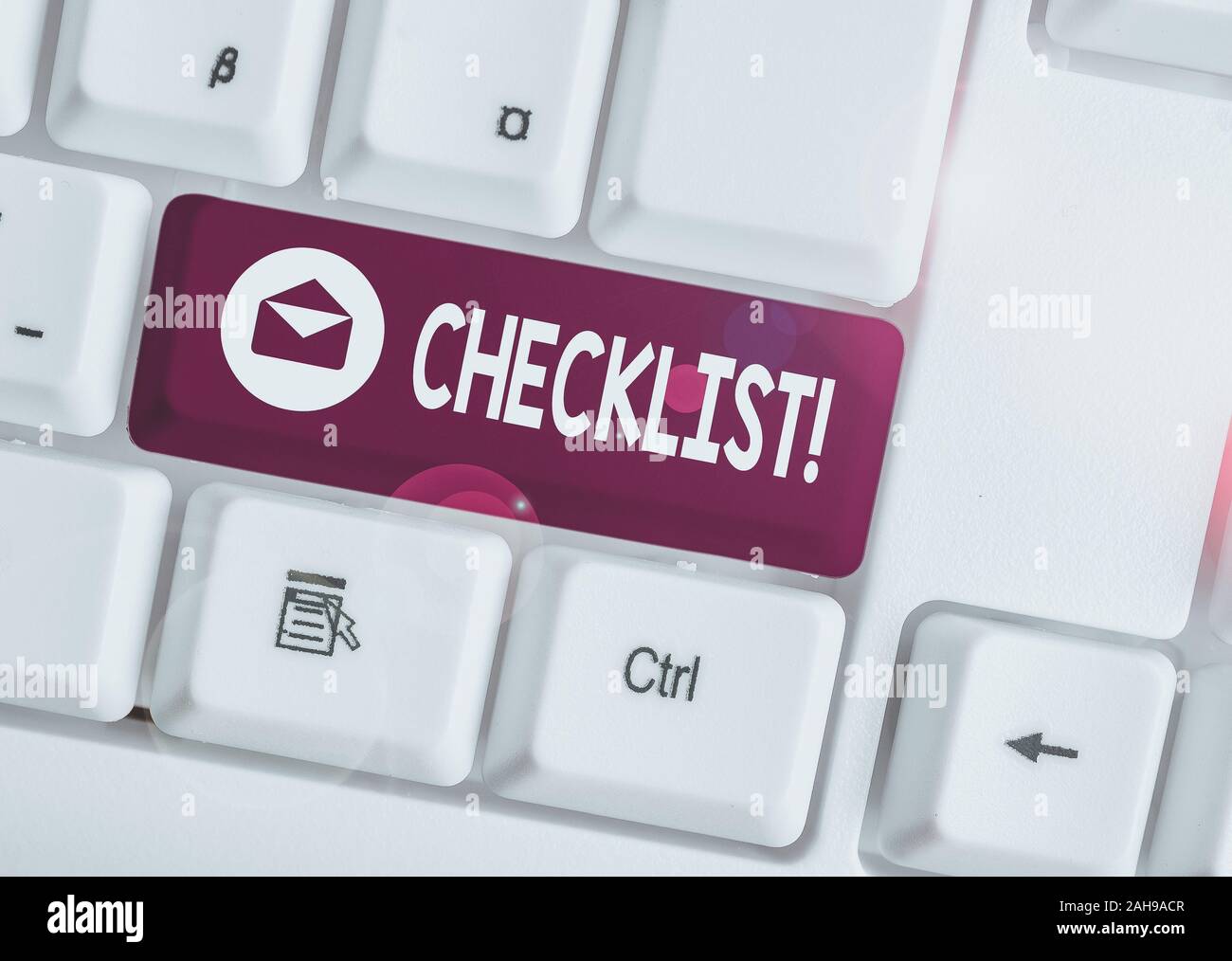 Text sign showing Checklist. Business photo showcasing list items ...
