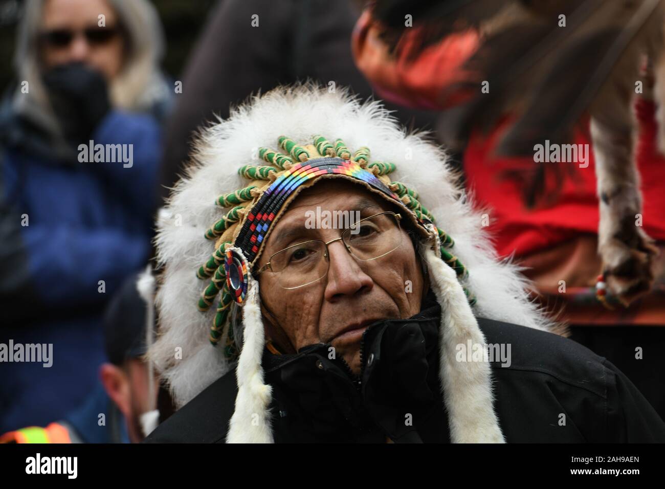 Mankato, Minnesota, USA. 26th Dec, 2019. Dakota Indians arrive in ...