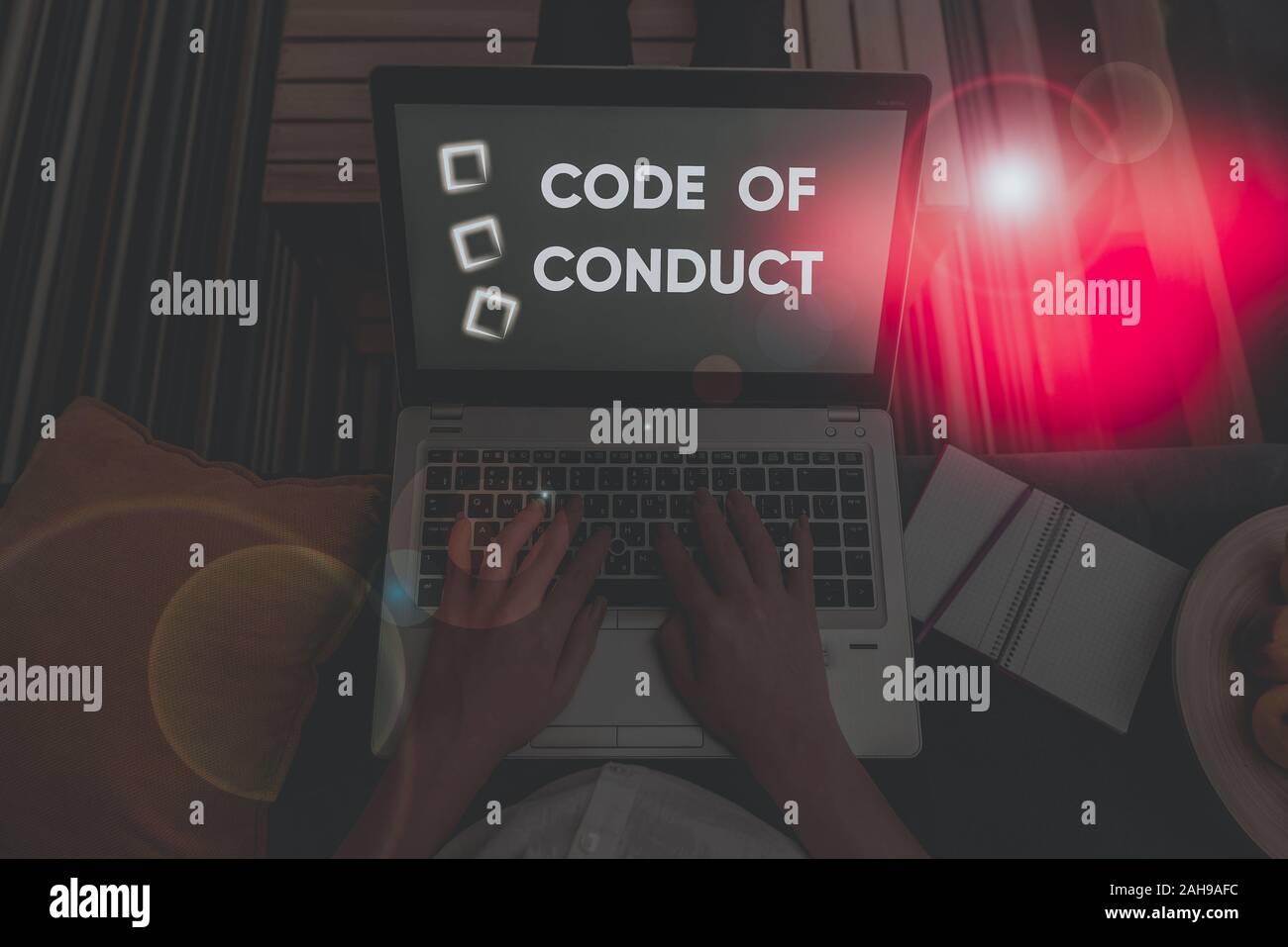 Handwriting text writing Code Of Conduct. Conceptual photo Ethics rules ...