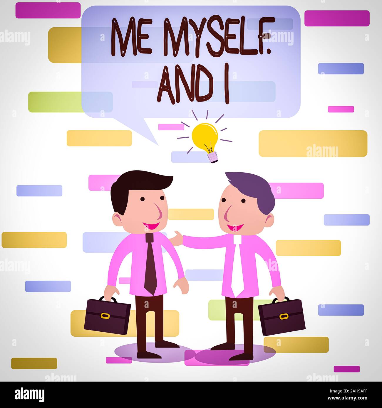 Writing note showing Me Myself And I. Business concept for used by ...