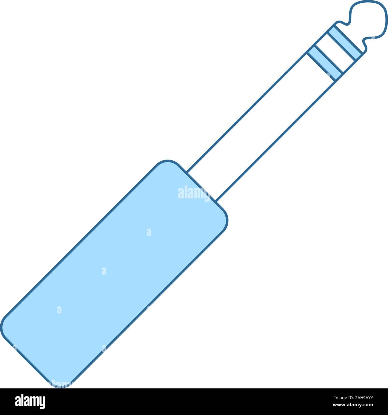 Music Jack Plug-in Icon. Thin Line With Blue Fill Design. Vector ...