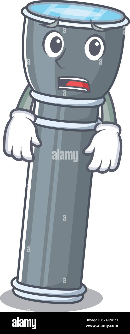 mascot of flashlight Scroll showing afraid look face Stock Vector Image ...
