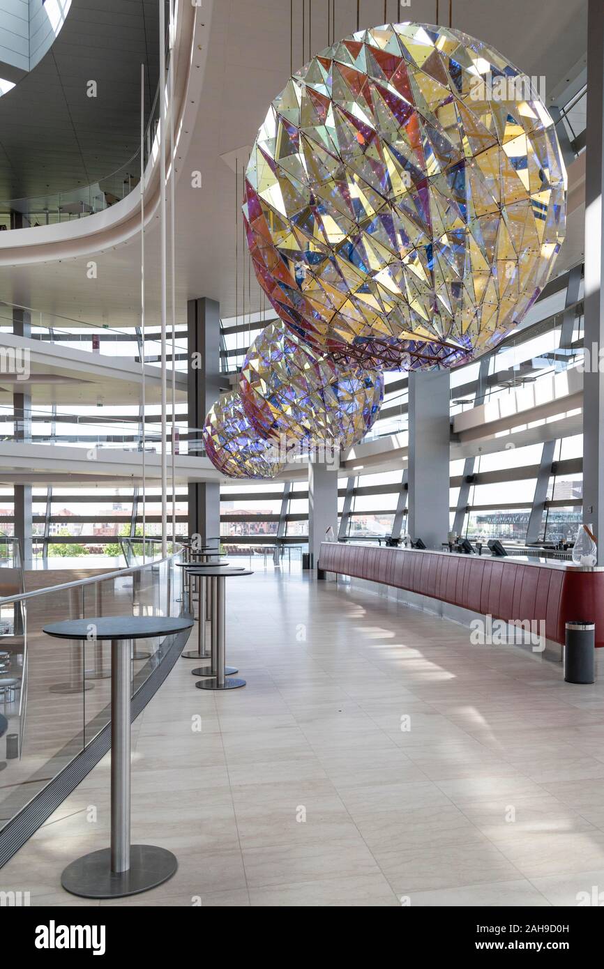Interior view, Foyer with glass chandeliers, Royal Opera House ...