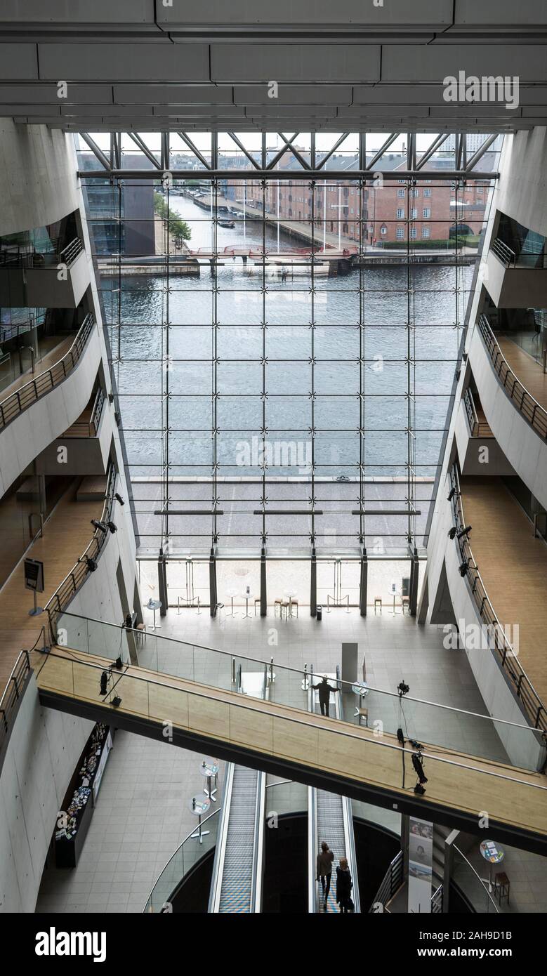 Modern extension black diamond, Interior view, Danish Royal Library ...