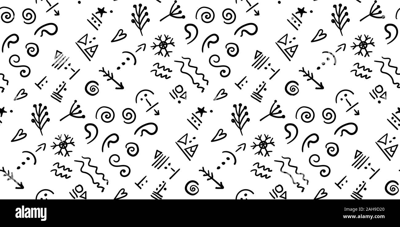 Ancient runes. Rock painting. Illustration in folk style. Stylized ...