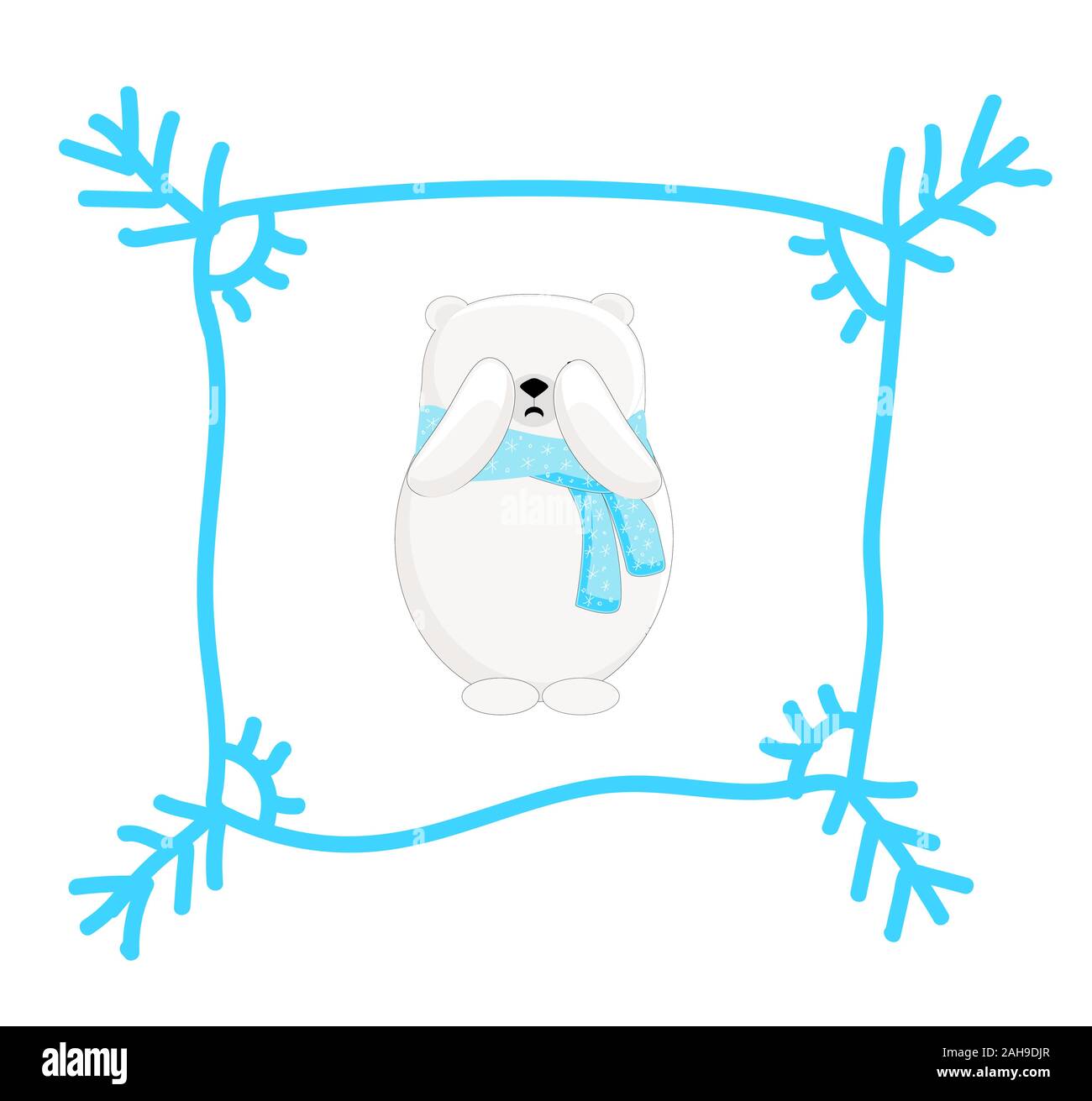 Northern bears. Animal parents. Cartoon characters isolated on a white ...