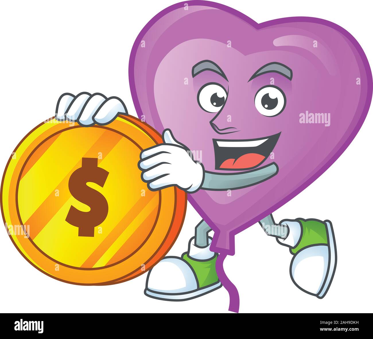 Cartoon character heart shape dollar Stock Vector Images - Alamy